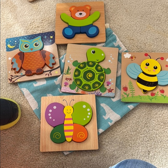 Toys | Colorful Animal Puzzle Set For Kids | Poshmark